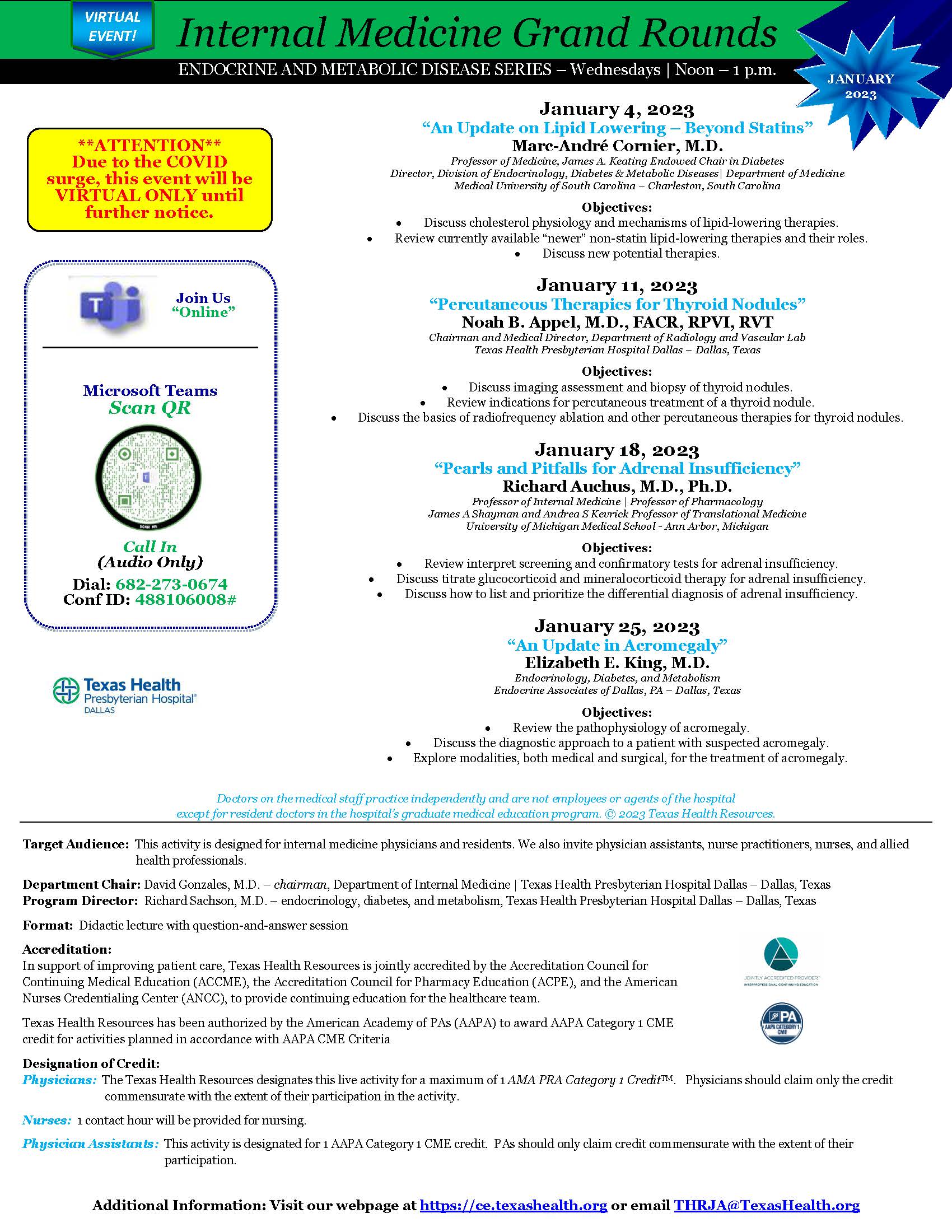 THD Internal Medicine Grand Rounds - An Update in Acromegaly | Texas ...